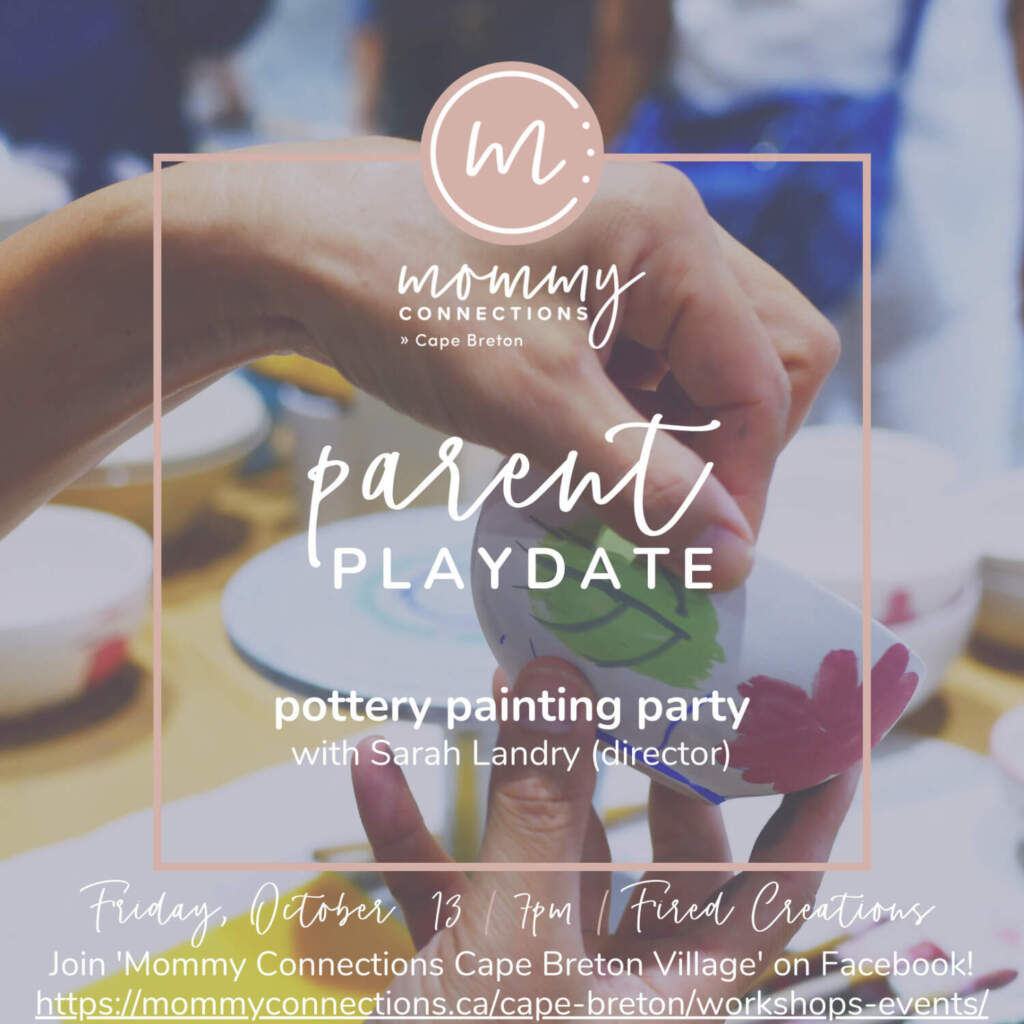 Parent Playdate: pottery painting | October 13